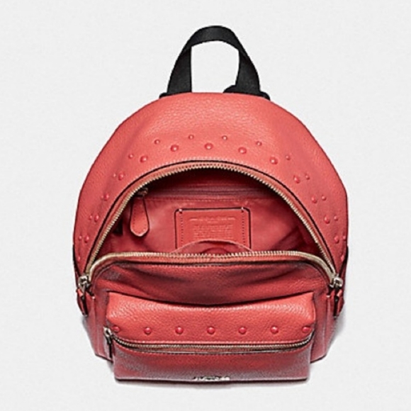 Coach | Bags | Coach Charlie Mini Coral Studded Backpack | Poshmark